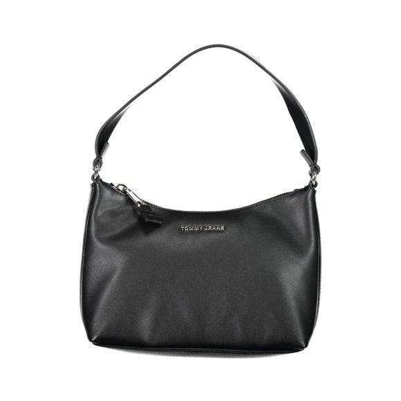 Tommy Hilfiger | Bags | Tommy Hilfiger Black Polyurethane Handbag ...
